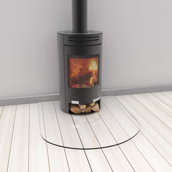 Vedovnsplate i klart glass med bue | lages på mål